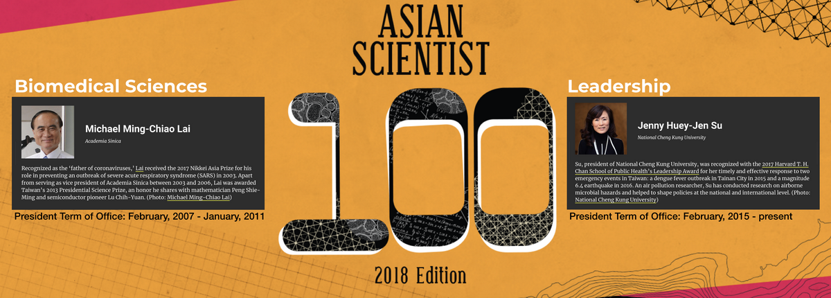 Two Presidents from NCKU recognized as top 100 Asian scientists - NCKU ...